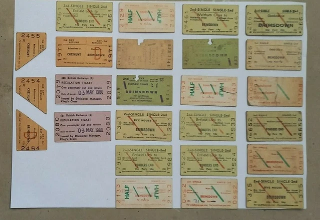 COLLECTION OF USED British Railways BR train tickets EUR 5,73 - PicClick DE
