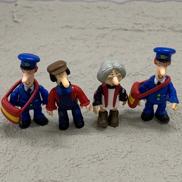 LOT 4PCS POSTMAN Pat Figures Mrs Goggins Ted Glen Moveable Character ...