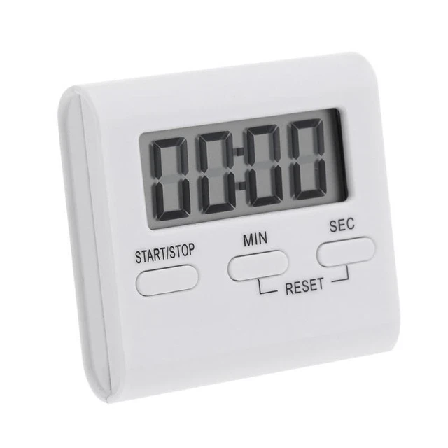 LCD DIGITAL LARGE Kitchen Cooking Timer Count-Down Up Clock Loud Alarm ...