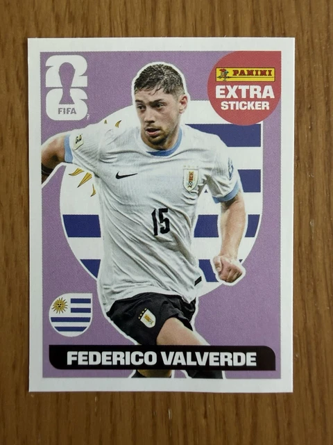 PANINI FIFA WORLD Cup 2026: Extra Sticker: Purple: Federico Valverde £3 ...