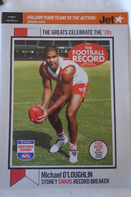 SCG ISSUE 2007 AFL FOOTBALL RECORD SYDNEY SWANS v FREMANTLE RD 14 $14. ...