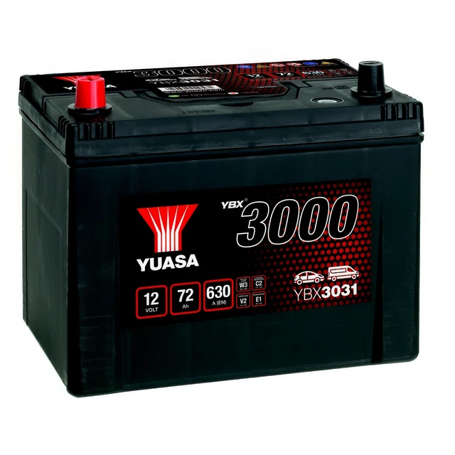 YUASA CAR BATTERY 12V 72Ah 630A T1 Starter SMF Fits Toyota RAV4 2.0 D ...
