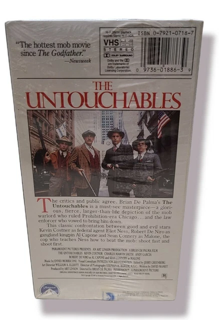 THE UNTOUCHABLES VHS - New - Sealed Gangster Mob Prohibition Movie £17. ...