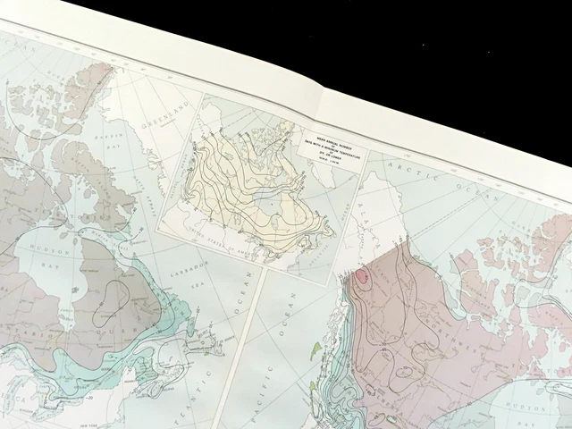 MAP OF CANADA Weather Temperature Chart Meteorology Climate Large ...