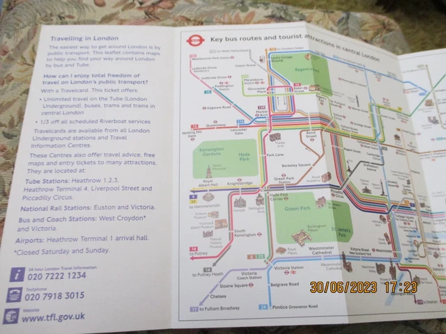 LONDON UNDERGROUND LEAFLET Tube & Bus Map Out Your Day 2004 £1.00 ...