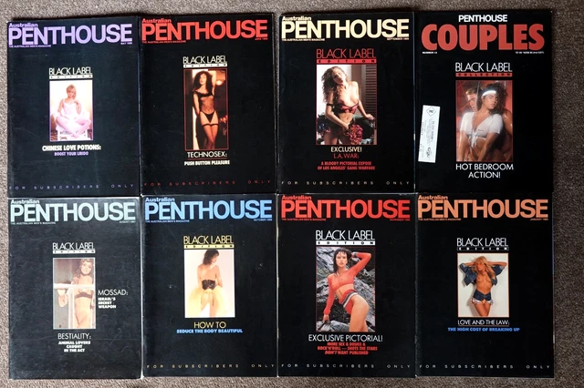 AUSTRALIAN PENTHOUSE MAGAZINE Black Label Edition - 7 Issues 1980's ...