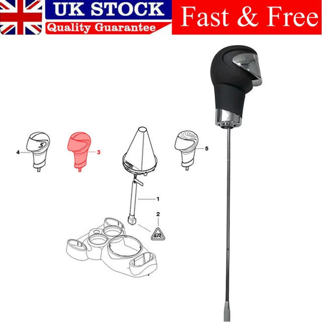 NEW AUTOMATIC GEAR Selector Lever Knob Leather Grip Fits For Mini R55 ...