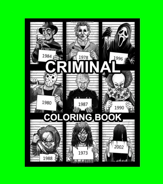 CRIMINAL COLORING HORROR Movie Meditation Anti-Stress Creative Gift ...