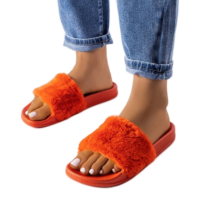 CHANCLAS NARANJAS CON pelo de Raffaele EUR 34,66 - PicClick FR