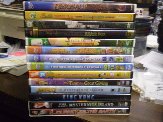 (16) CHILDRENS DINOSAUR DVD Lot: Jurassic Park Disney (8) Land Before ...