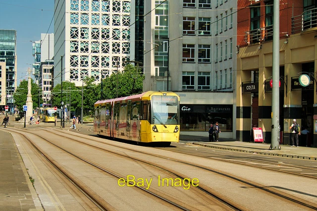 PHOTO 12X8 TRAM on Lower Moseley Street Metrolink tram number 3075 ...