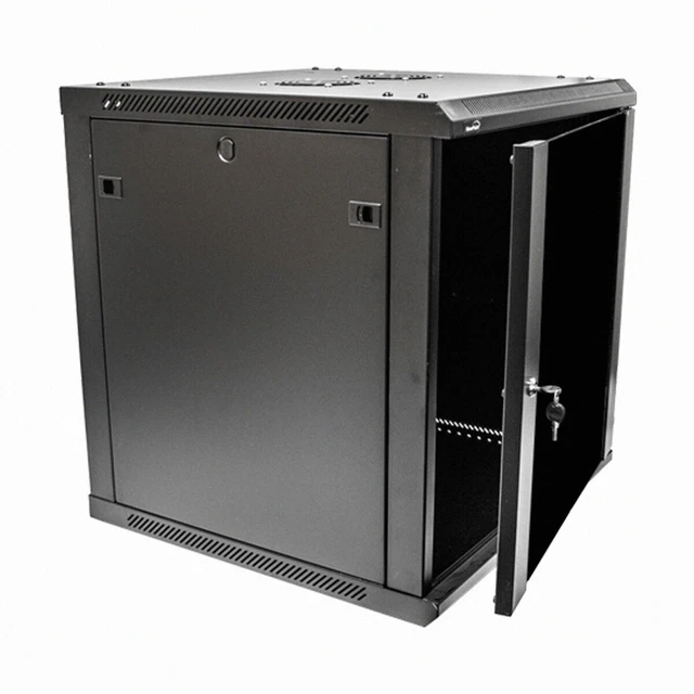 12U WALL MOUNT Network Server Data Cabinet 24-inch Depth Glass Door ...