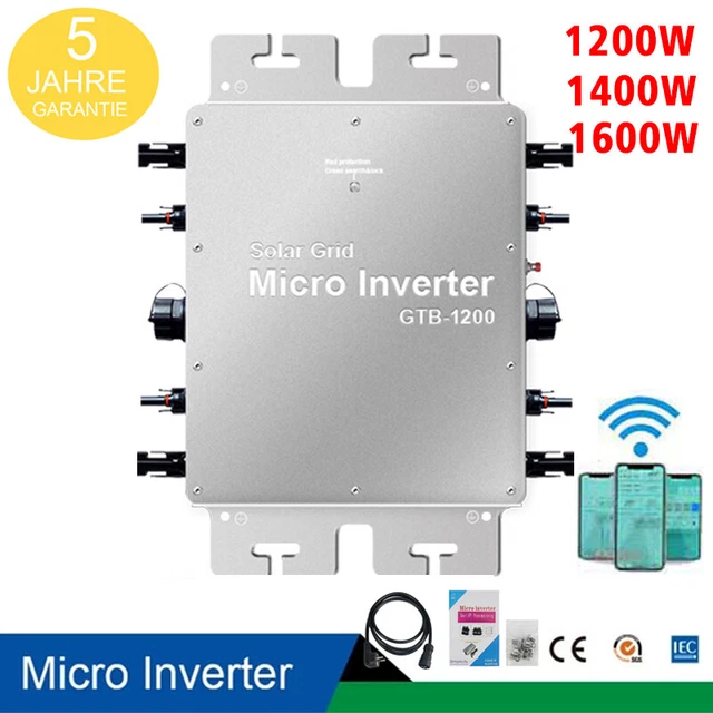 MICRO INVERTER 1200W 1400W 1600W Solar Grid Tie Microinverter MPPT IP65 ...