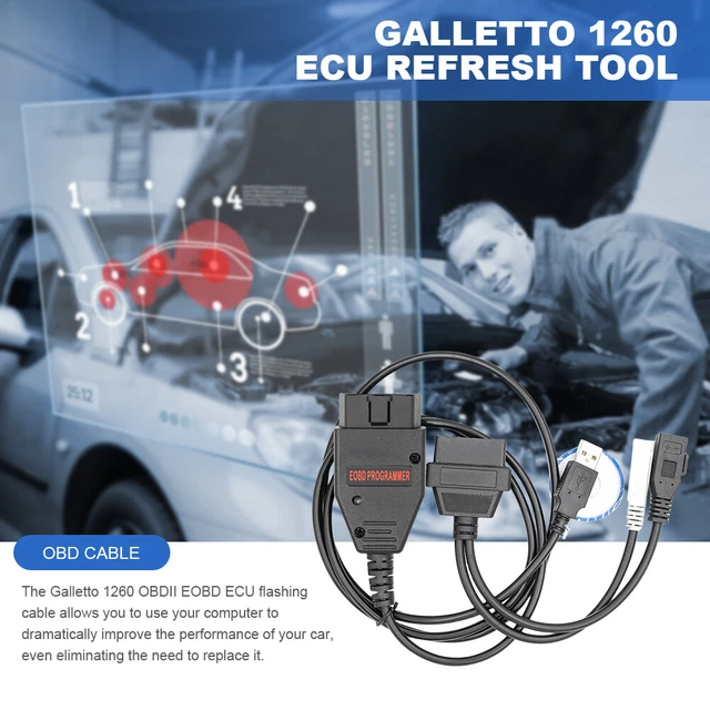 FTDI EOBD PROGRAMMATORE Multilingue ECU OBD Flasher Galletto 1260 ECU ...