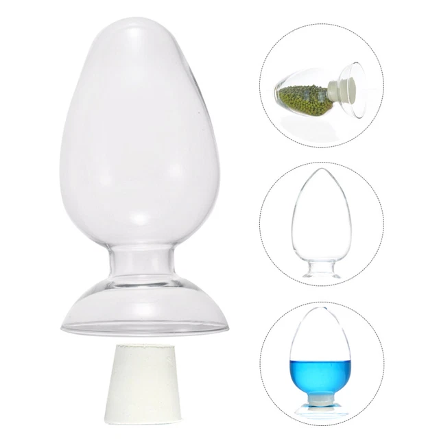 GLASS CONICAL SAMPLE Bottles with Stoppers for Lab and Liquid Display £ ...
