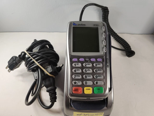 VERIFONE VX810 TERMINAL Credit/Debit Machine Work With A/C Adapter $60. ...
