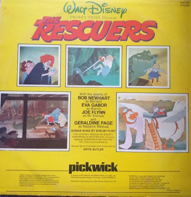 THE RESCUERS - Walt Disney Original Soundtrack - 1977 - 12" Vinyl Lp £5 ...