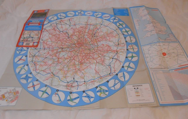 VERY RARE 1986 GEOGRAPHIA 1st edition EASY READ M25 ROUND MAP Unused ...