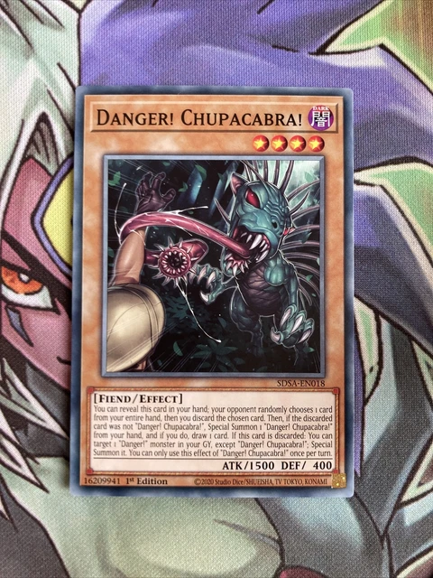 SDSA-EN018 DANGER! CHUPACABRA! Common 1st Edition NM Yugioh Card £5.95 - PicClick UK