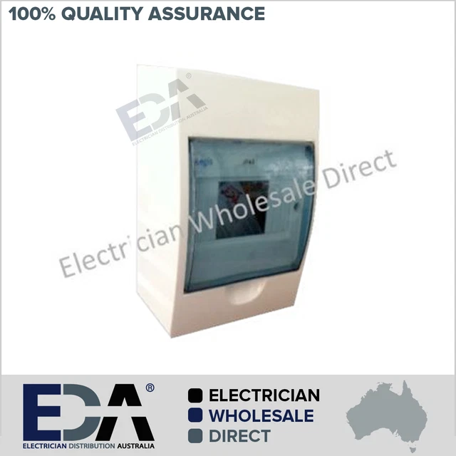 4 WAY POLE Switchboard Surface Mount Distribution Board Din Rail ...