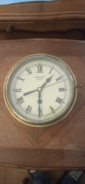 HORLOGE DE MARINE navire bateau ancienne Mercer bronze massif EUR 500 ...