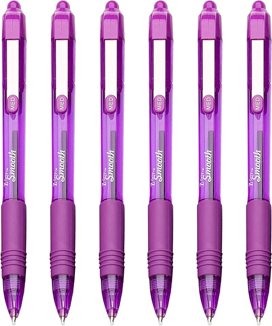 Z-GRIP SMOOTH - Retractable Ballpoint Pen - Pack of 6 - Purple $23.96 ...