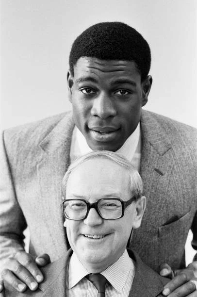 BOXER FRANK BRUNO and TV presenter Harry Carpenter Known for h- 1986 ...