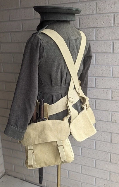 AUSTRALIA WW1 REPRODUCTION Uniform Set P1908 Webbing Peaked Cap WW2 SD ...