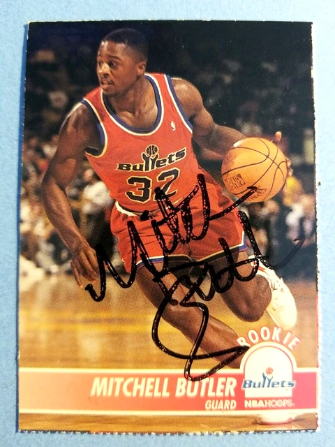 MITCHELL BUTLER WASHINGTON Bullets 1994 Skybox Autographed Basketball ...
