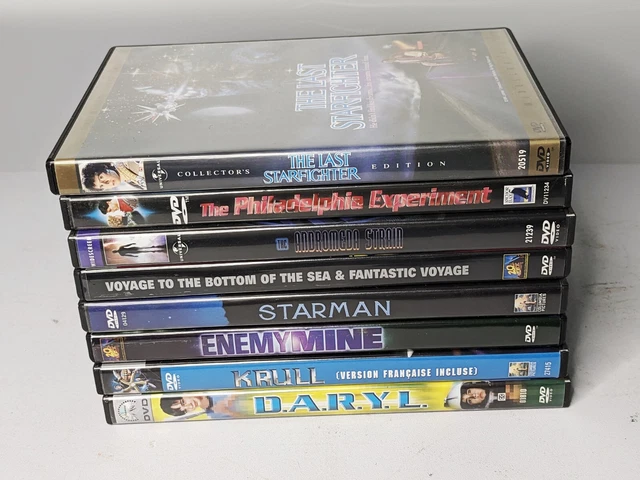80S SCIENCE FICTION Movies DVD Lot - Starman, D.A.R.Y.L, KRULL, Enemy ...