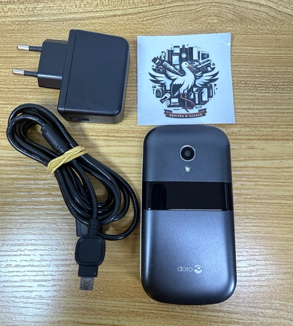 TÉLÉPHONE PORTABLE CLAPET Doro 6050 Débloqué Mobile Sénior APP Radio FM ...