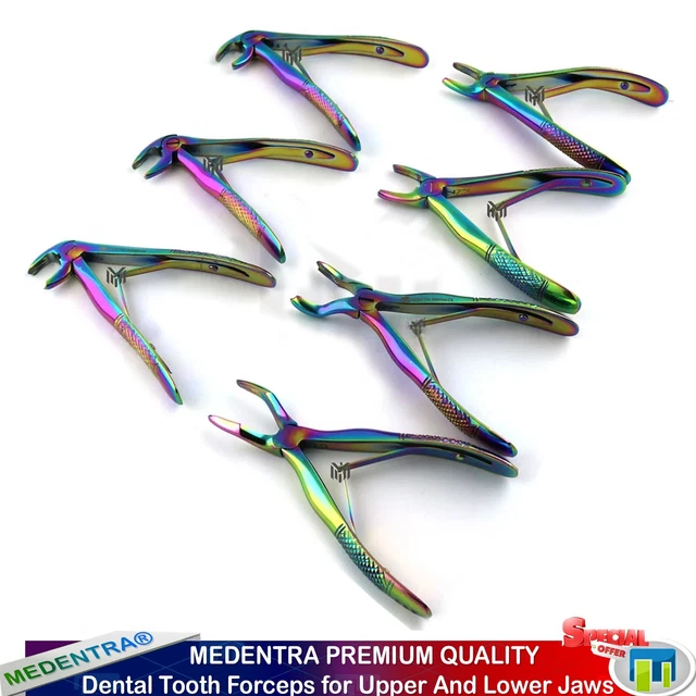 PEDIATRIC DENTAL CHILDREN Tooth Extraction Forceps Upper Lower Molars ...