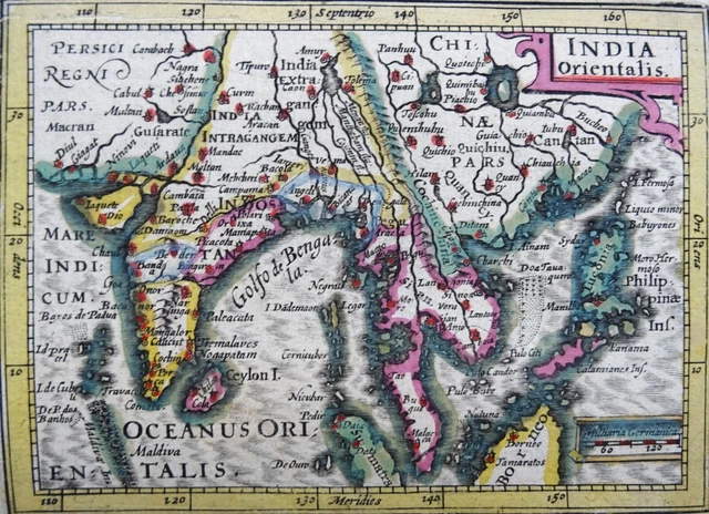 ASIA, INDIA, SE Asia, Philippines, Sri Lanka, China...map Bertius ...
