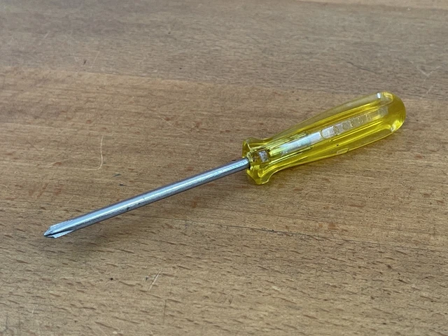 VINTAGE ACESA SPAIN Yellow Handled Phillips Head Screwdriver European ...