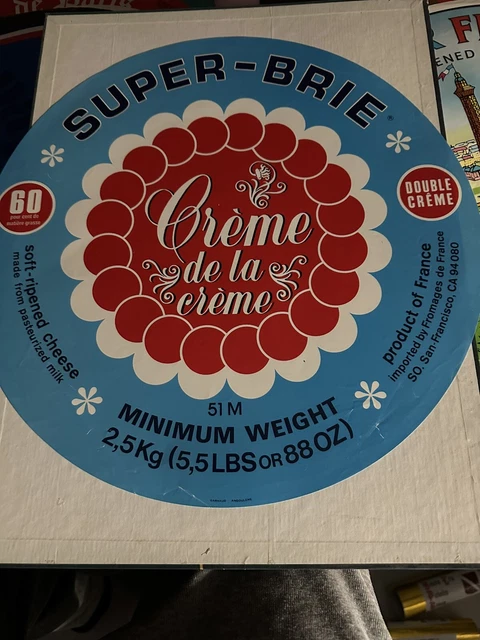 ANCIENNE ETIQUETTE DE FROMAGE NEUVE 32 Cm SUPER BRIE MARNE GAYE EUR 4 ...