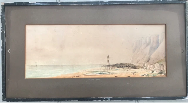 1922 ANTIQUE ORIGINAL WaterColour Painting Beachy Head Signed By Artist ...