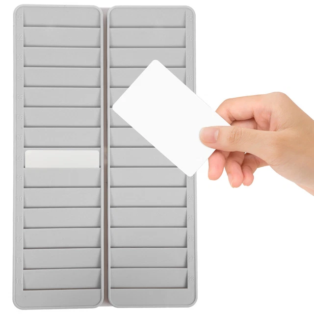 3 PIECES ID Card Storage Rack Wall-mounted Attendance Cards Holder ...