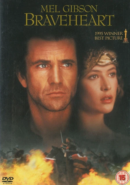 BRAVEHEART (1995) DVD, Mel Gibson, Sophie Marceau, Patrick Mcgoohan ...