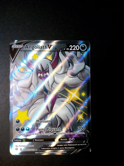CARTE POKÉMON ANGOLIATH V Shiny Full Art Sv116/Sv122 Destinées ...