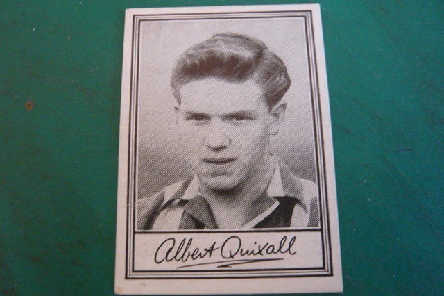 TRADE CARD BARRATT Famous Footballers Albert Quixall Sheffield ...