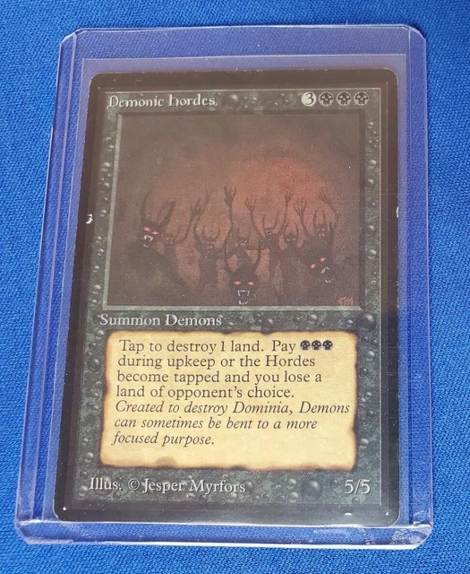 CARTE MP/LP ANGLAISE Magic the Gathering MTG Beta Demonic Hordes créature noire EUR 354,22 ...