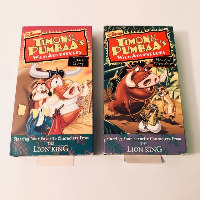 TIMON & PUMBAAS Wild Adventures VHS Lot Hangin With Baby and True Guts ...