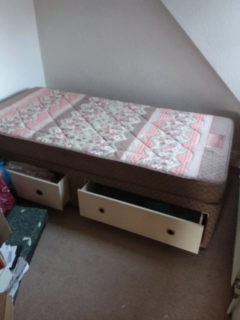 USED SINGLE BED and mattress with storage £63.12 - PicClick UK