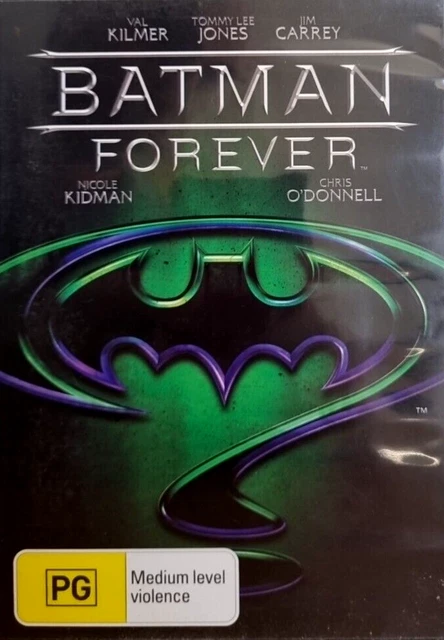 BATMAN FOREVER (DVD, 1995) Jim Carrey, Nicole Kidman, Region 4 PAL ...