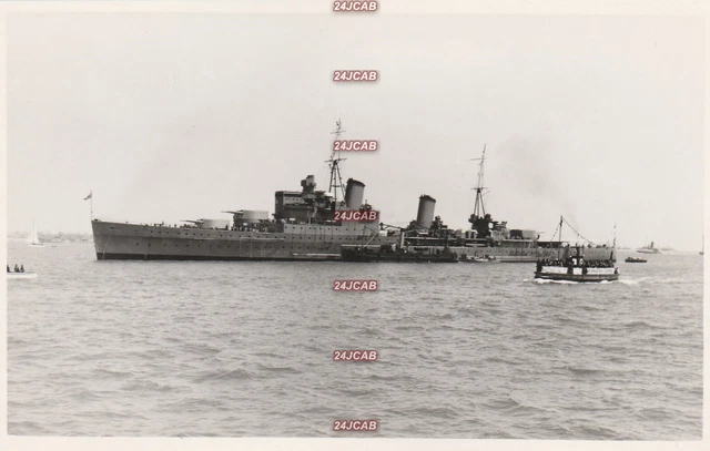 ROYAL NAVY RP Postcard. HMS "Southampton" Cruiser. Scuttled WW2. Fine ...