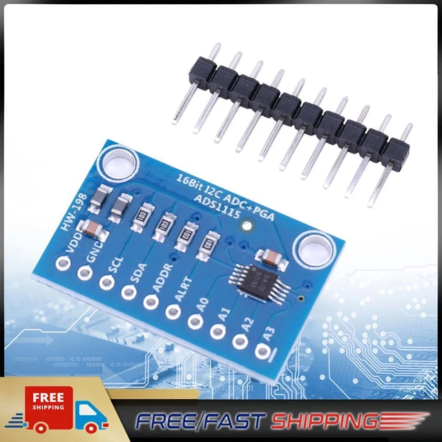 CONVERTISSEUR ANALOGIQUE-NUMÉRIQUE ADC ADS1115 16 bits I2C ADC pour ...