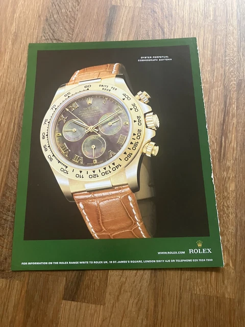 ORIGINAL ROLEX OYSTER Perpetual Watch Frame Ready Magazine Advert Man ...