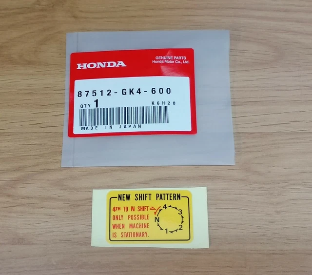 HONDA C50 C70 C90 Cub 12 V New Genuine 4 Speed Shift Pattern Decal ...