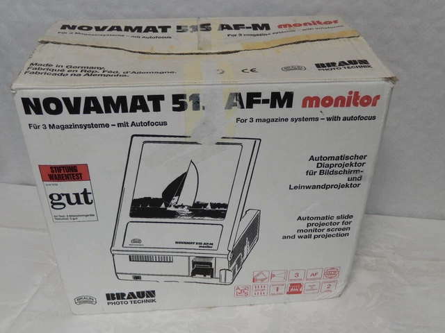 PROJECTEUR DE DIAPOSITIVES Braun Novamat 515 AF-M moniteur dans son ...