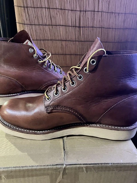 RED WING BOOTS 8166 Plain Toe Classic Round US:8.5D Genuine leather ...